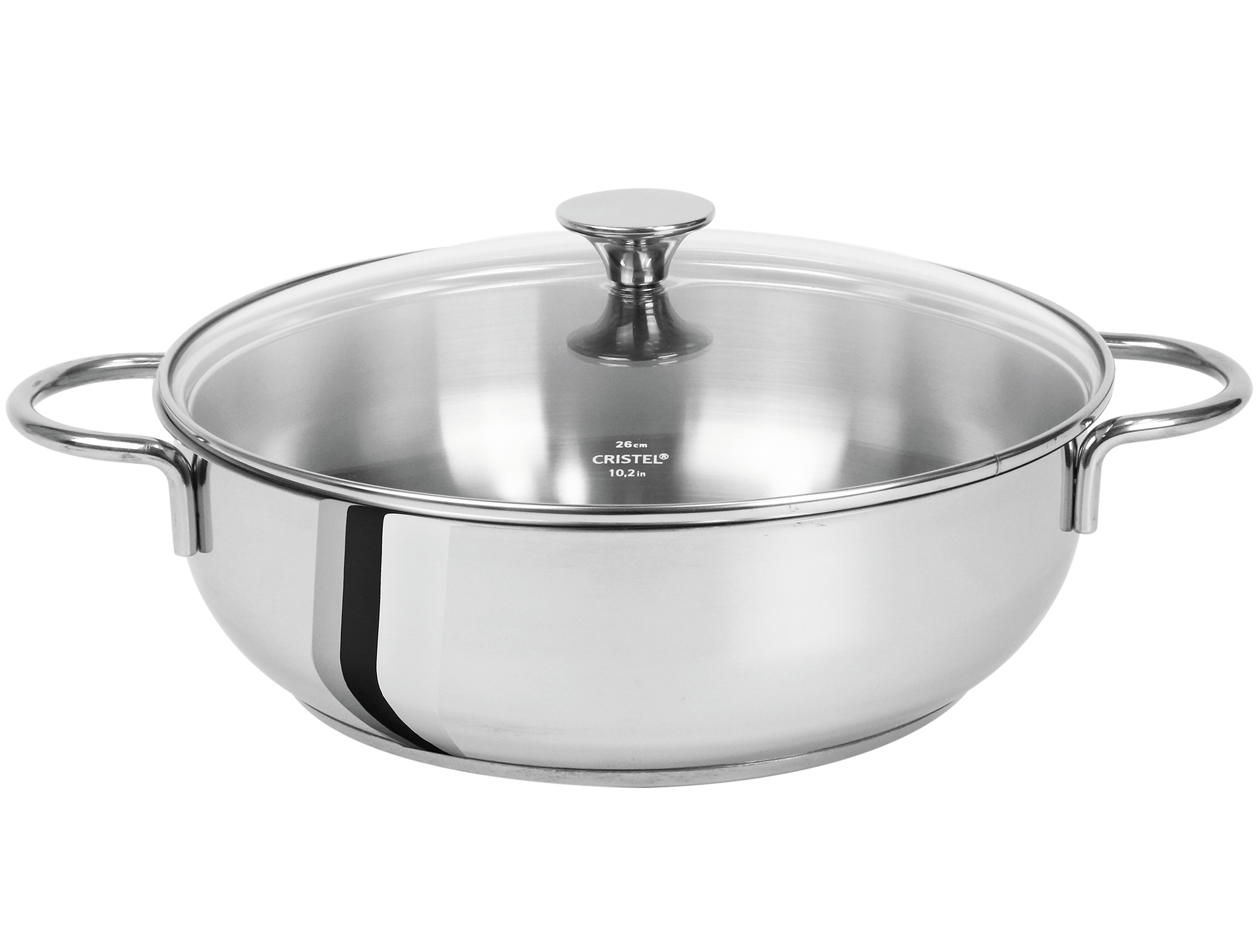 Sauteuse inox deux anses - Cookway Master inox, - Cristel