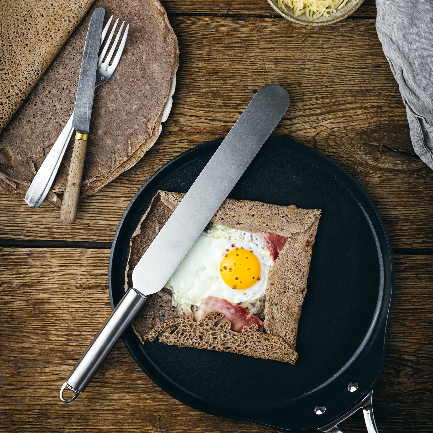 Spatule droite en inox - POC, Ustensile de cuisine - Cristel