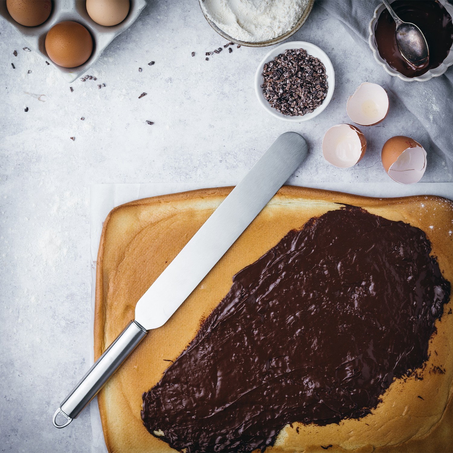 Spatule droite en inox - POC, Ustensile de cuisine - Cristel