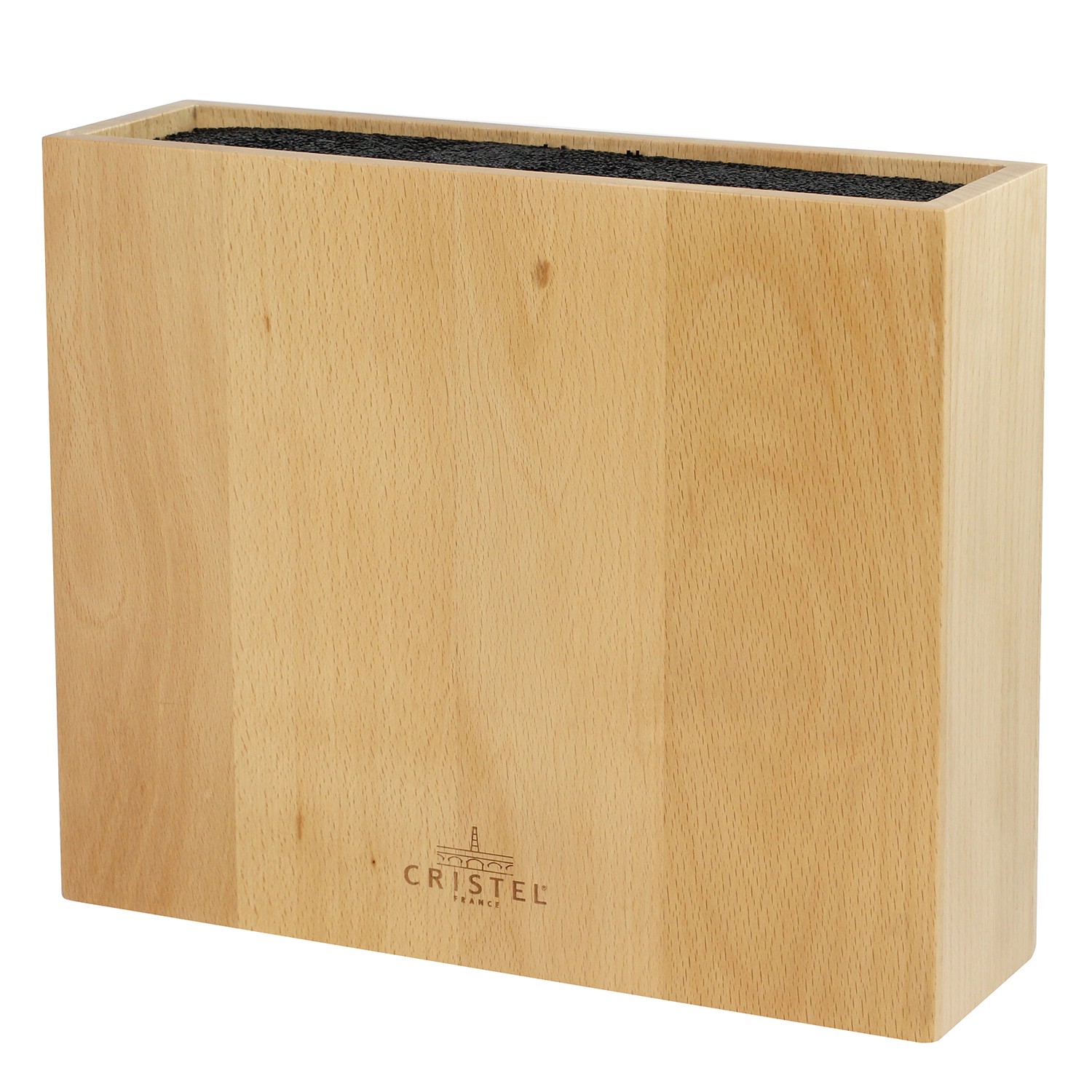 Rectangular beech wood knife block - Extras, Knives block - Cristel