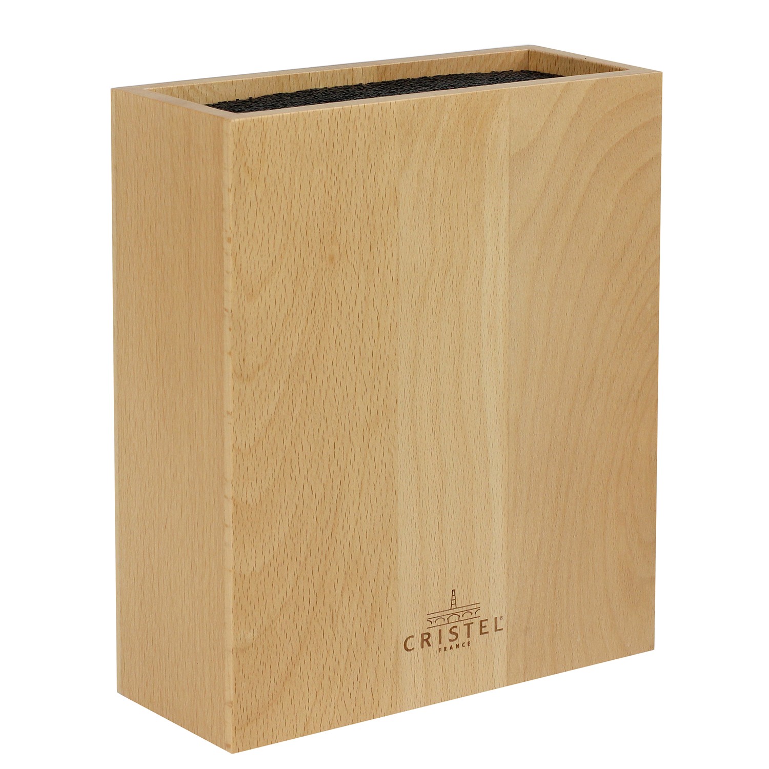 Rectangular beech wood knife block - Extras, Knives block - Cristel