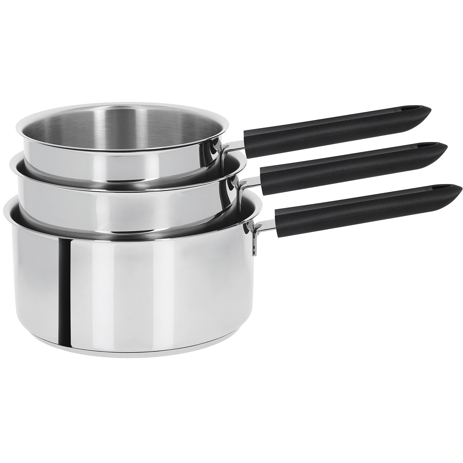 Set de 3 casseroles inox - Mutine fixe, Casseroles - Cristel