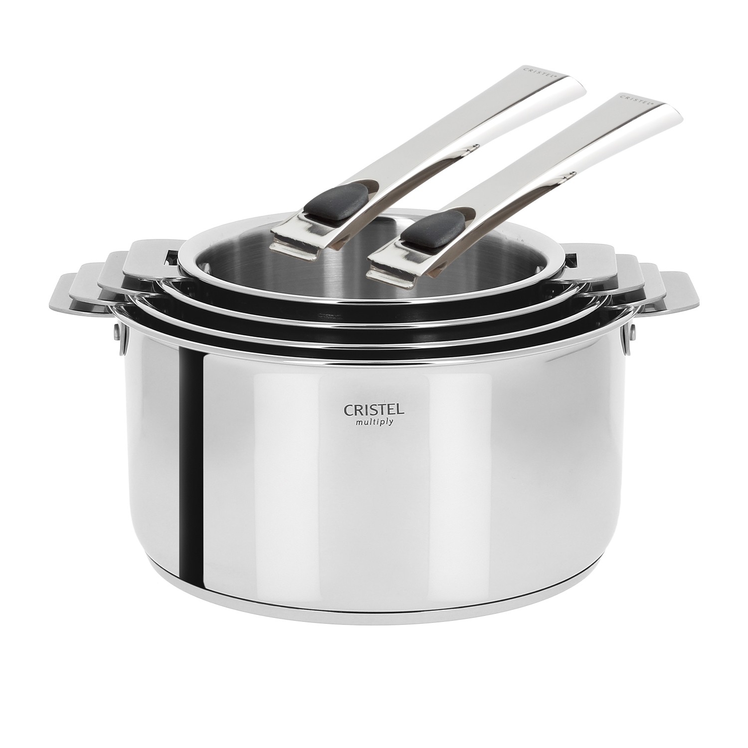 Série de casseroles en inox Multiply + poignée amovible - Casteline ...