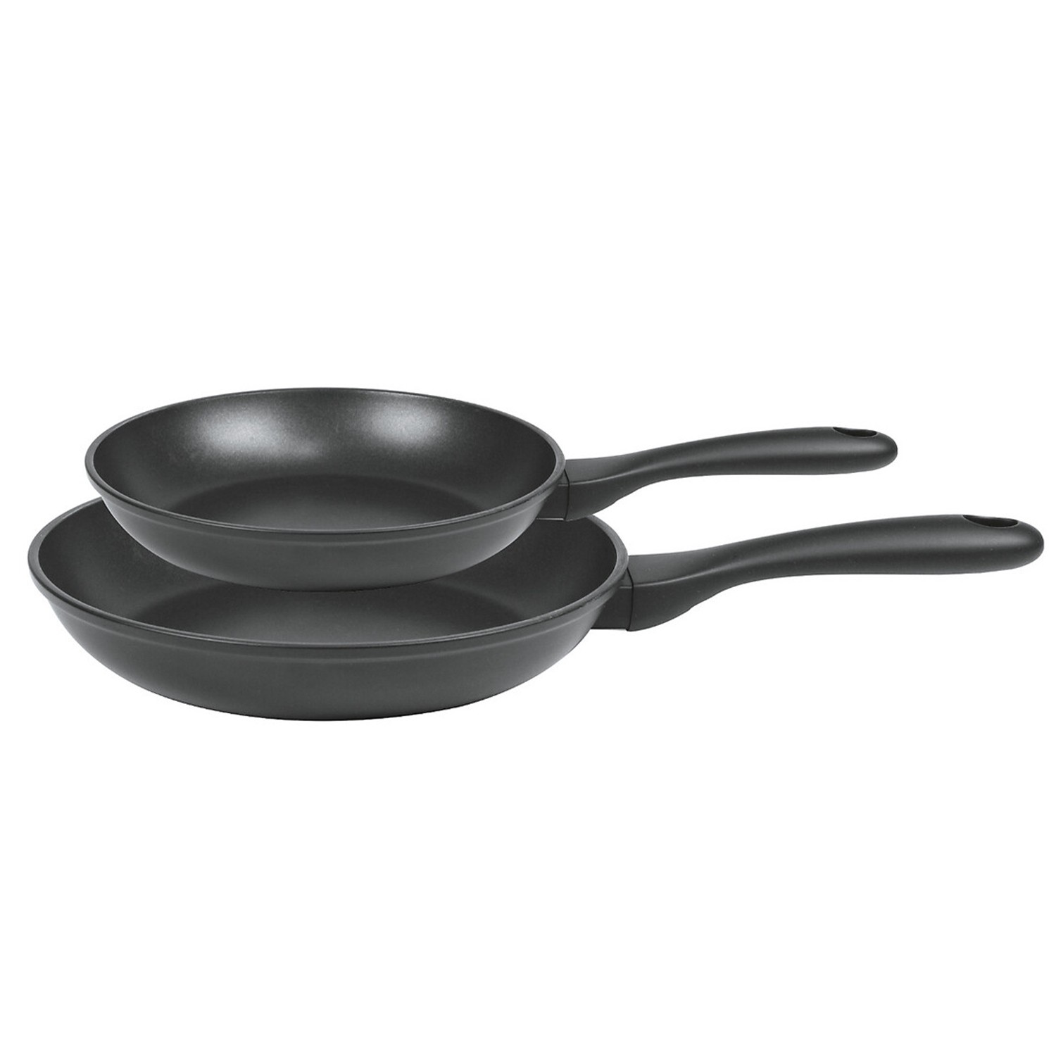Set of 2 non-stick aluminium frying pans - Cookway® Ultralu® fixed ...