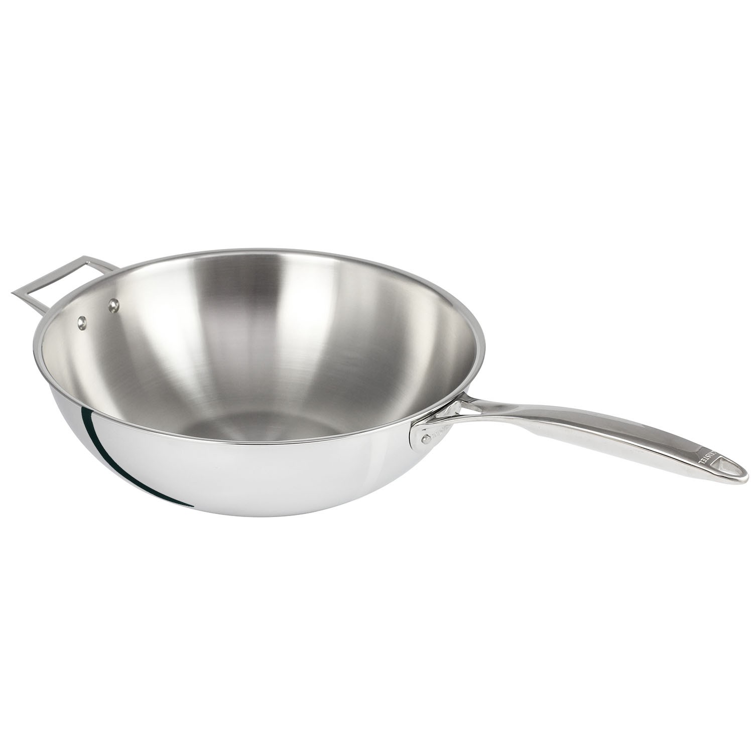 Stainless steel wok - Castel'Pro - Castel'Pro by CRISTEL fixed handle ...